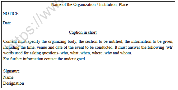 CBSE Class 9 English Notice Writing Worksheet CBSE Class 9 English Notice Writing Worksheet